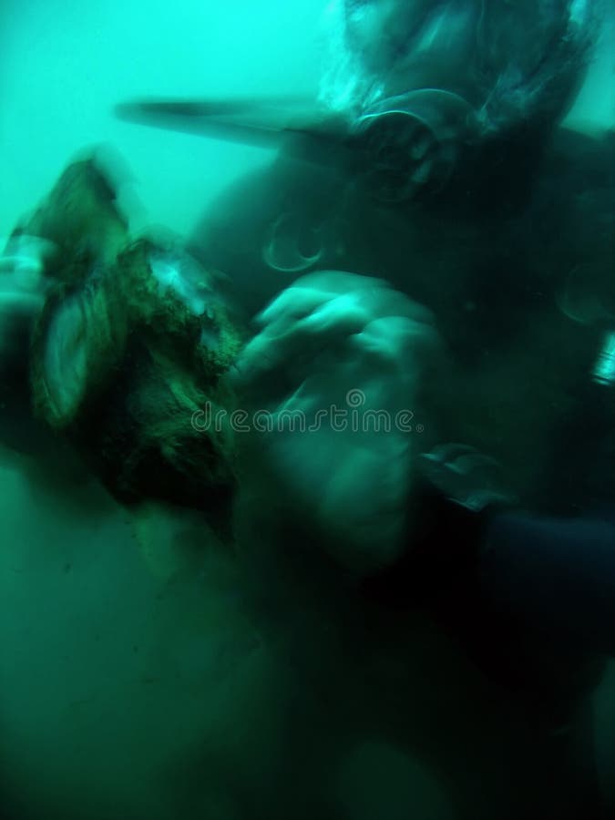 Deep Horror Wreck Diving Scuba Diver Stock Photo - Image of negros ...