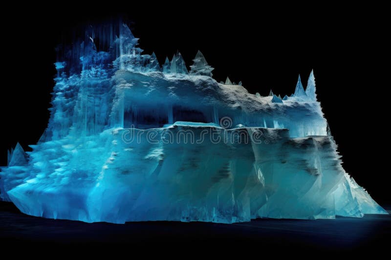 Deep Ice Layers Revealed in Drilled Iceberg Stock Photo - Image of ...