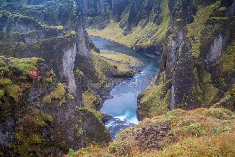 Deep Icelandic Gorge stock image. Image of canyon, barren - 89814763