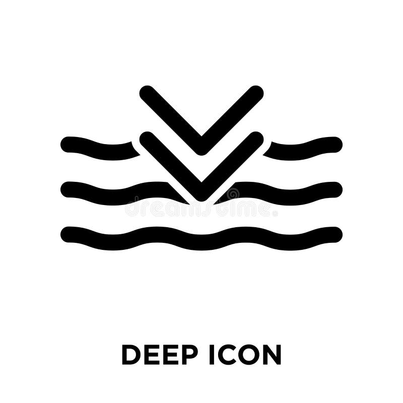 Deep Icon Vector Isolated on White Background, Logo Concept of D Stock ...