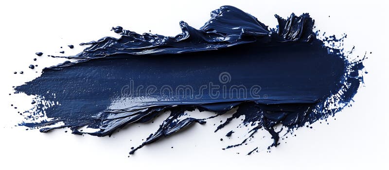 Deep Indigo Blue Paint Splash Isolated on a Bright White Background ...