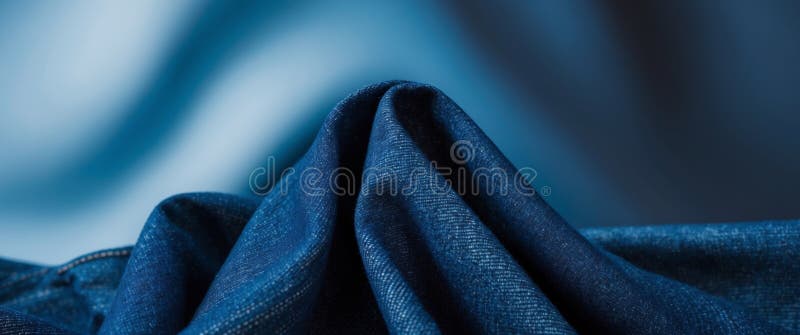 Deep Indigo Denim Texture with Enhanced Blue Abstract Background Stock ...