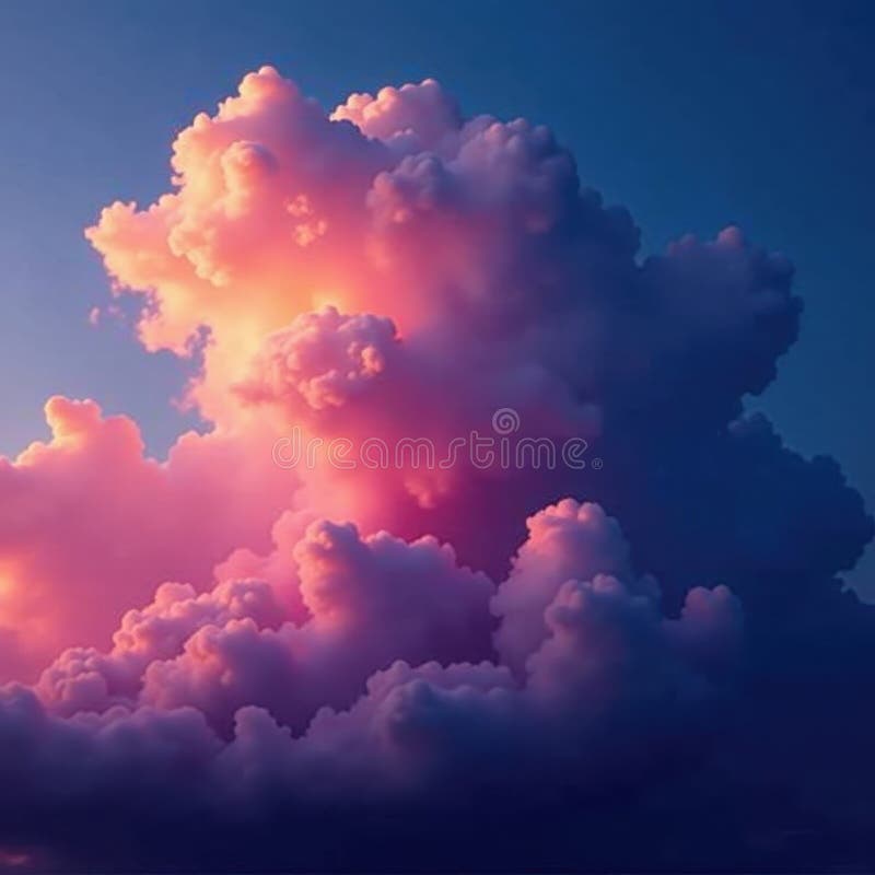 Deep Indigo Sky Swirling Smoke Dense Clouds Atmospheric Heavens Dramatic Stock Illustration ...