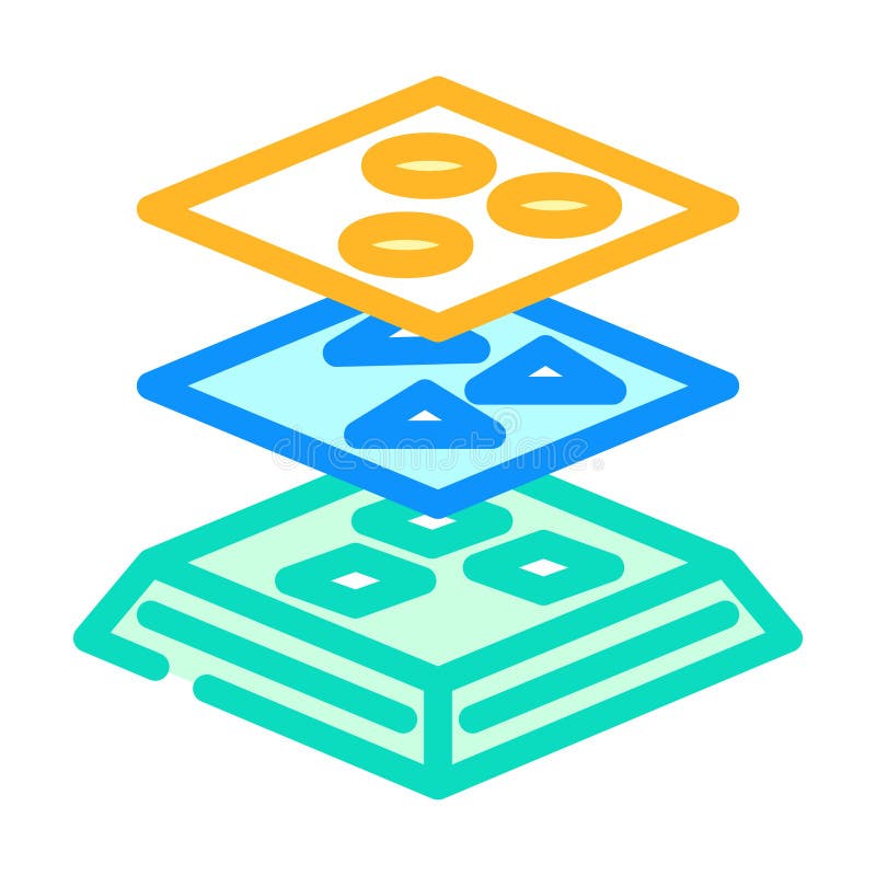 Deep Layers Machine Learning Color Icon Vector Illustration Stock ...