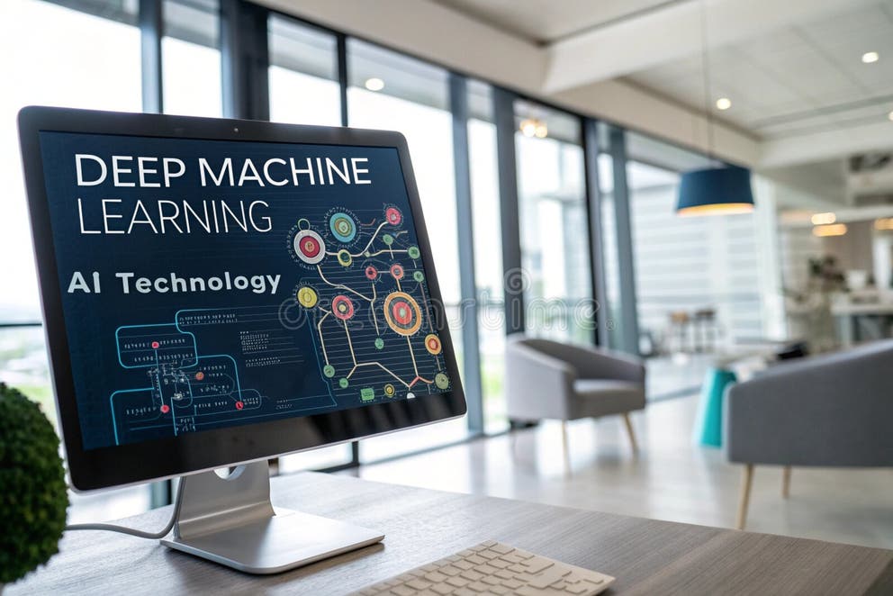 Deep Learning & AI: Revolutionizing Technology with Advanced Machine Learning Stock Illustration ...