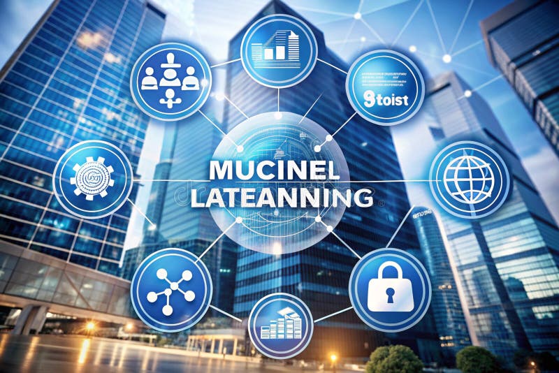 Deep Learning Algorithms Driving Ai Automation And Modern Business Technology Stock Illustration