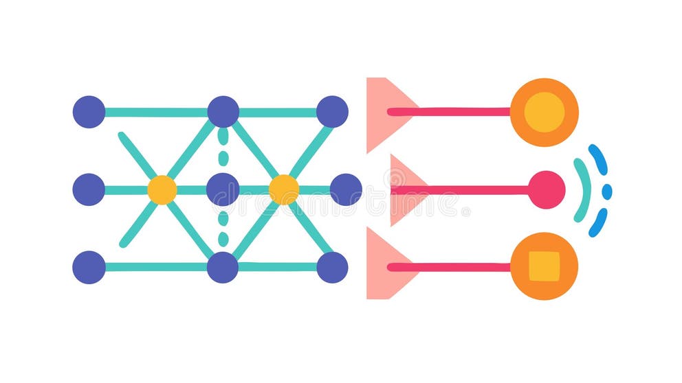 Deep Learning Architecture, Neural Network Layers Icon, Vector Design ...