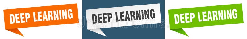 Deep Learning Banner. Deep Learning Speech Bubble Label Set Stock ...