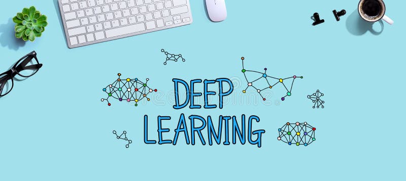 Deep Learning with a Computer Keyboard Stock Illustration ...