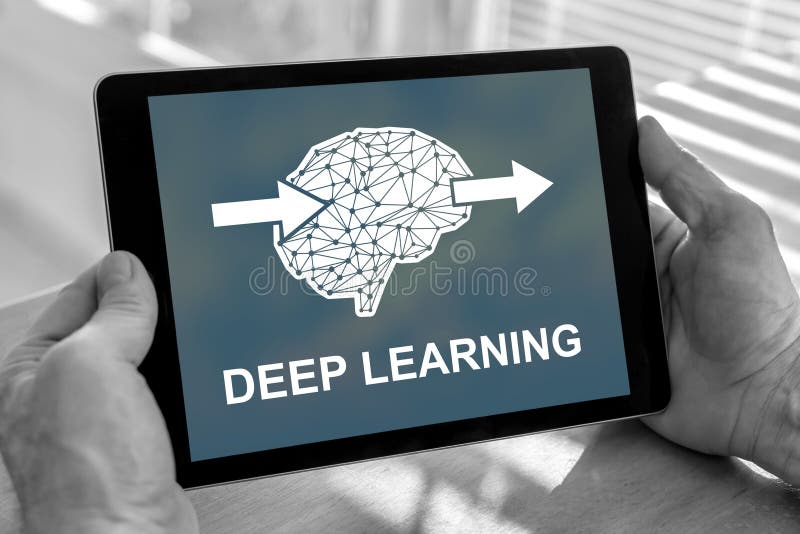 Deep Learning Concept on a Tablet Stock Photo - Image of symbol ...