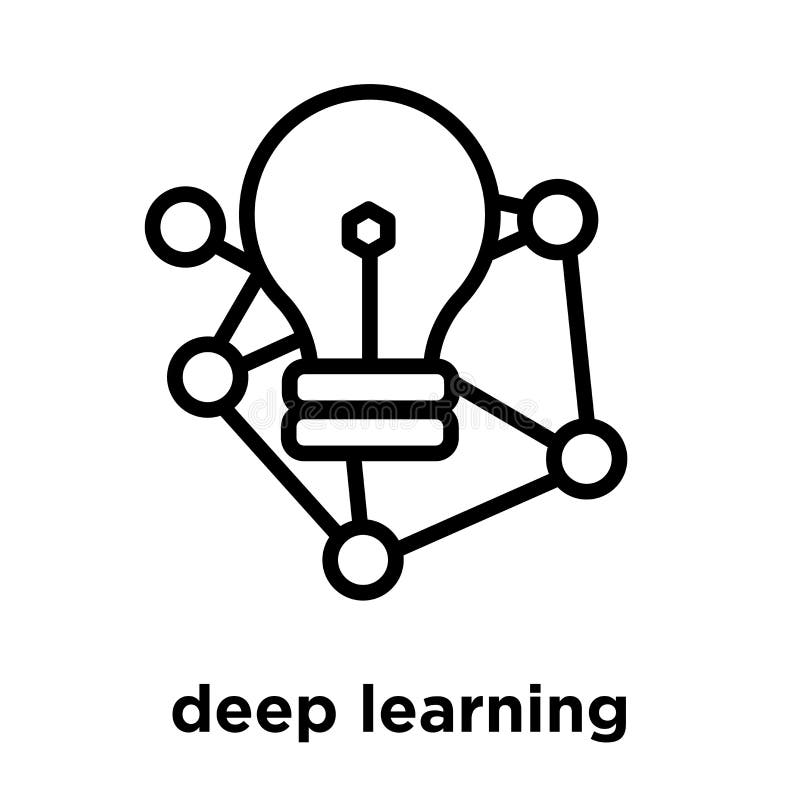 Deep Learning Icon Isolated On White Background Stock Illustration ...