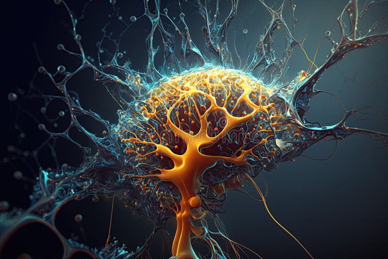 Deep Learning Neural Network of AI Brain Stock Illustration ...