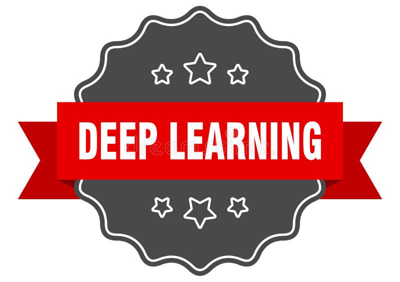 Deep Learning Label. Deep Learning Isolated Seal. Sticker. Sign Stock ...
