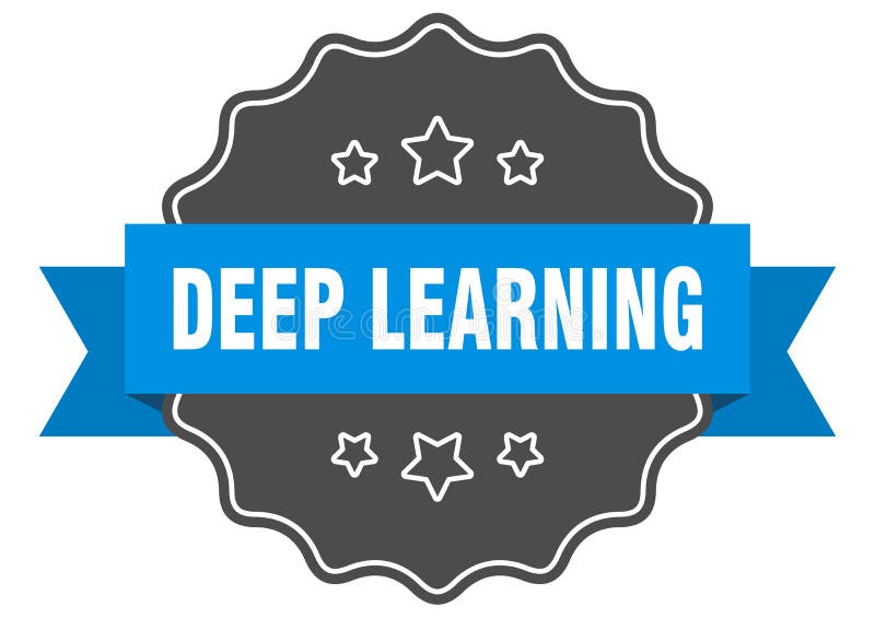 Deep Learning Label. Deep Learning Isolated Seal. Sticker. Sign Stock ...