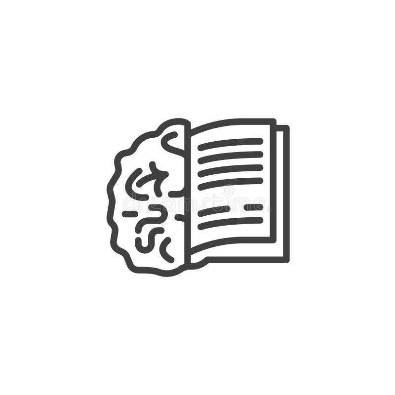 Deep learning line icon stock illustration. Illustration of information ...