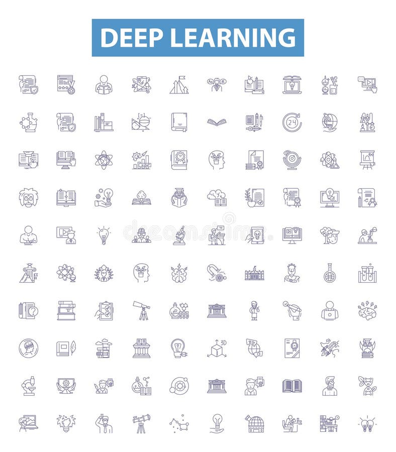 Deep Learning Line Icons, Signs Set. Deep Learning, Neural Networks ... Deep Learning Line Icons, Signs Set. Deep Learning, Neural Networks ...