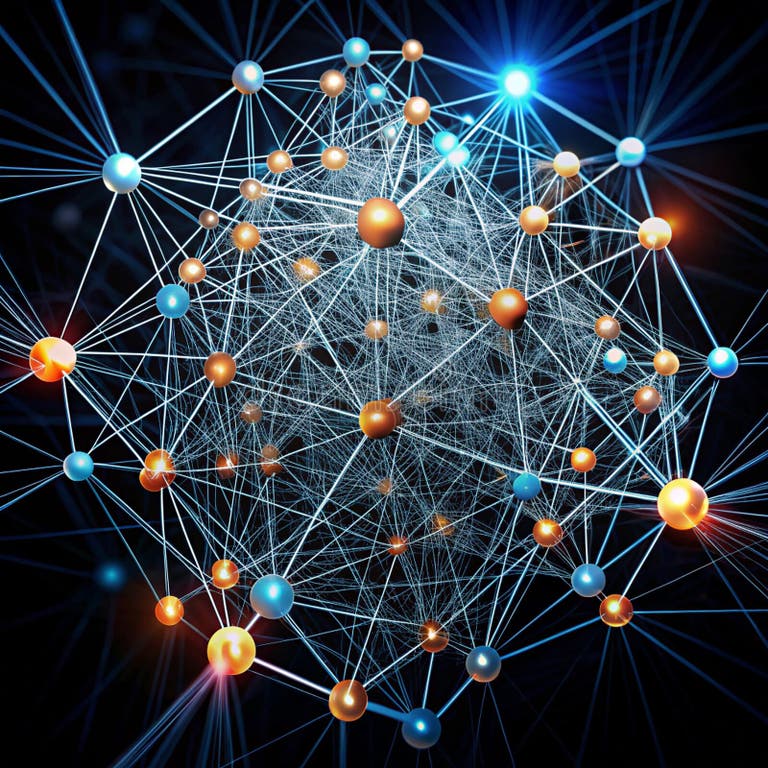 Deep Learning Network with Neural Layers and Code Stock Illustration ...