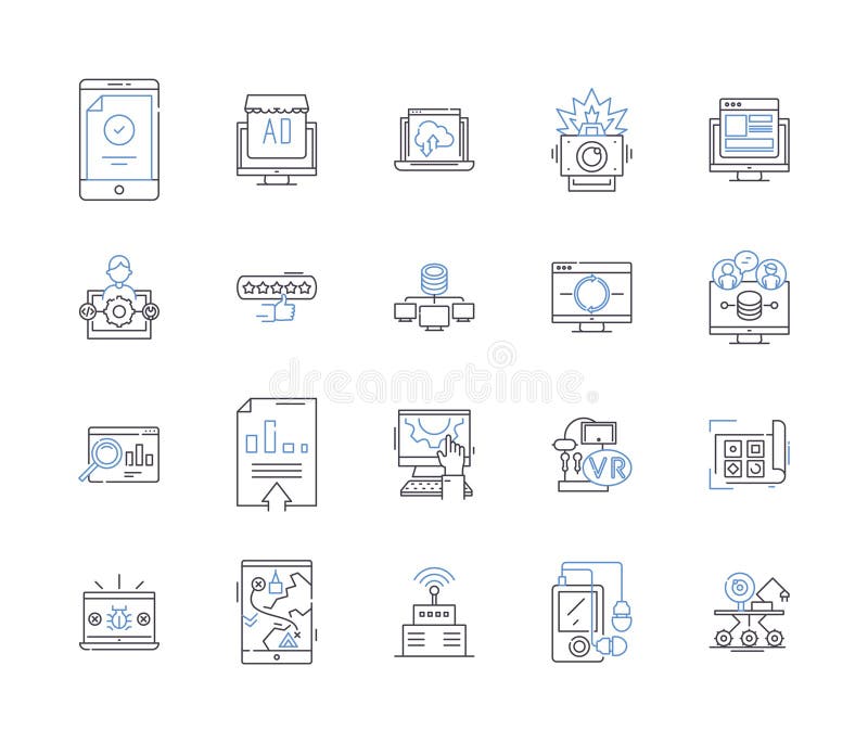 Deep Learning Outline Icons Collection Deep Learning Neural Networks Ai Machine Computer