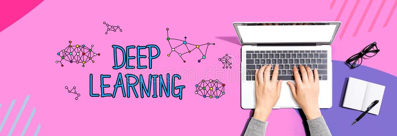 Deep Learning with Person Using a Laptop Stock Photo - Image of hand ...