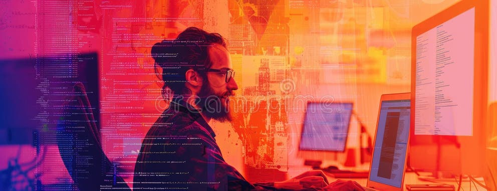 Deep Learning Powers the Future AIGZ01 Stock Image - Image of ...