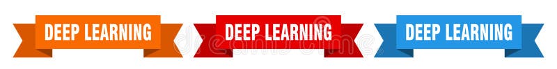 Deep Learning Ribbon. Deep Learning Isolated Paper Sign. Banner Stock ...