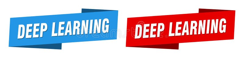 Deep Learning Banner. Deep Learning Ribbon Label Sign Set Stock Vector ...