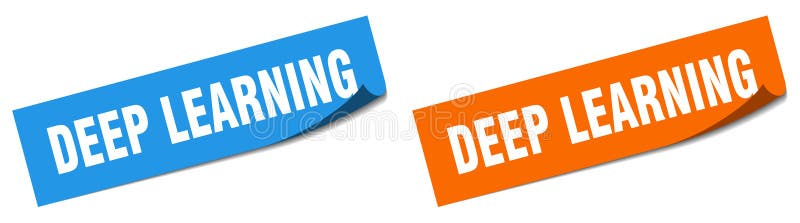 Deep Learning Sticker. Deep Learning Sign Set Stock Vector ...