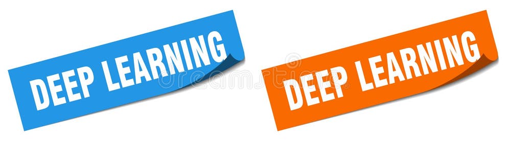 Deep Learning Sticker. Deep Learning Sign Set Stock Vector ...