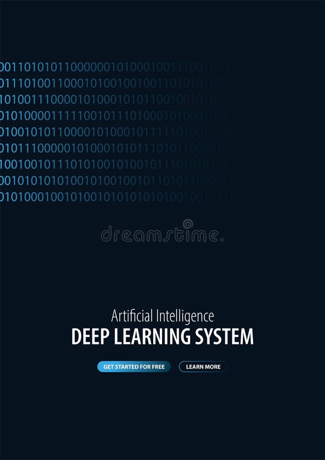 Deep Learning System. Banner for Social Media. Vector Illustration ...