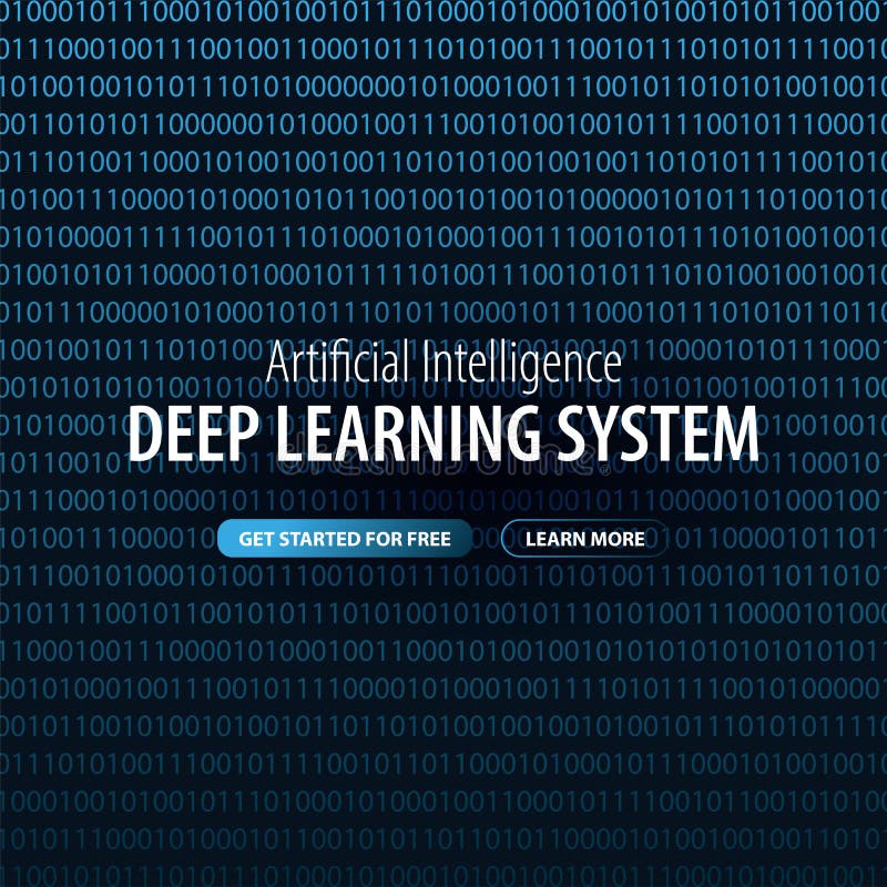 Deep Learning System. Banner for Social Media. Vector Illustration ...