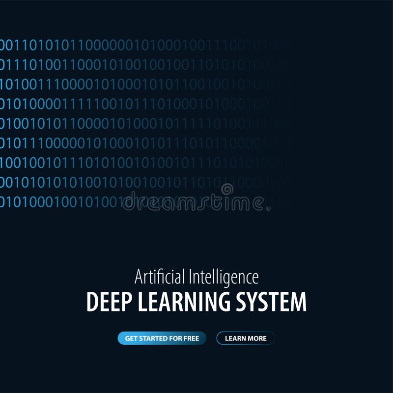 Deep Learning System. Banner for Social Media. Vector Illustration ...