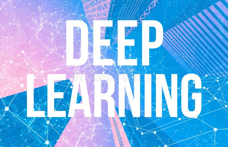 Deep Learning Theme with Abstract Patterns and Skyscrapers Stock Photo ...