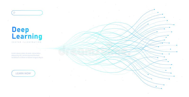 Deep Learning White Poster Vector Stock Vector - Illustration of artificial, neon: 312813997