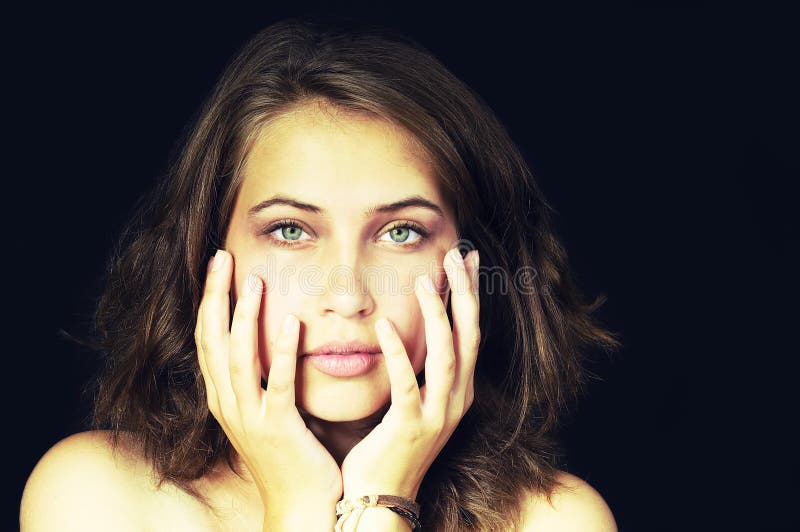 Summer woman portrait stock photo. Image of bloom, nature - 4066084
