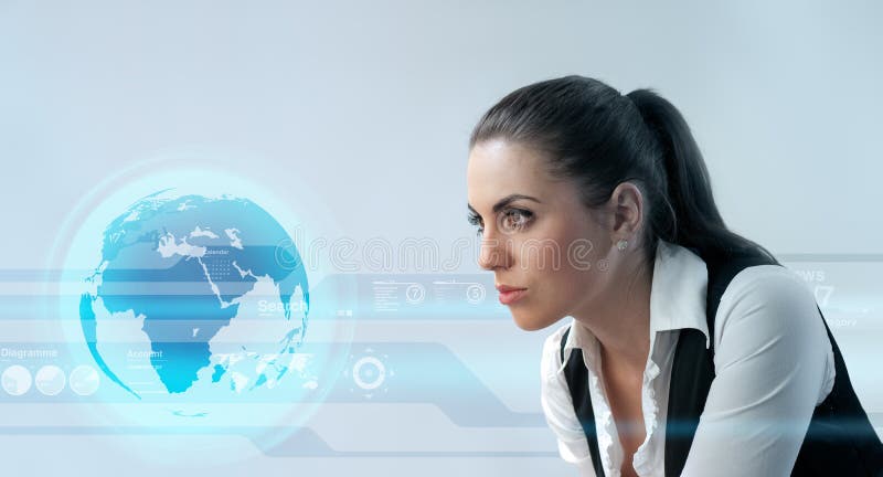 Deep look into the future stock photo. Image of person - 13900984