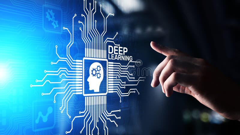 Deep Machine Learning Artificial Intelligence AI Technology Concept on ...
