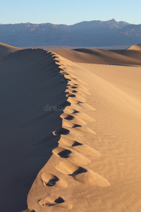 The Deep Marks on Crumbling Sand Stock Photo - Image of orange ...