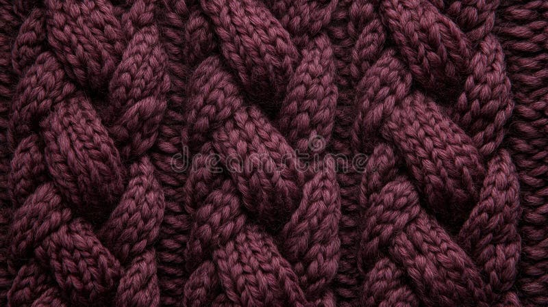 Deep Maroon Cable Knit Wool Textile Background Stock Illustration ...