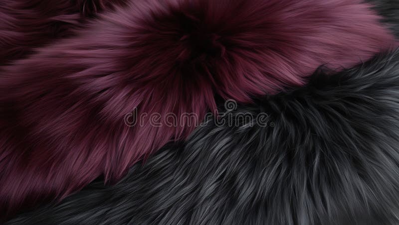 Deep Maroon and Charcoal Black Fur Blend with Bold Contrasts, Creating ...