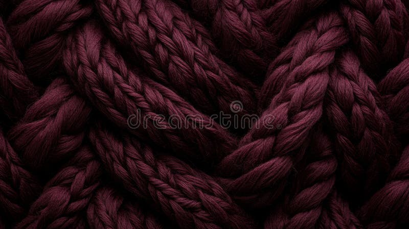 Deep Maroon Thick Braided Yarn Texture Stock Illustration ...