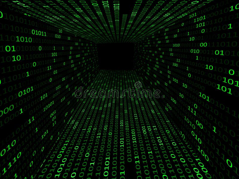 Deep Matrix Dark Tunnel Binary Code 0 And 1 Data Secure And Data Transfer In Deep Web Or Dark