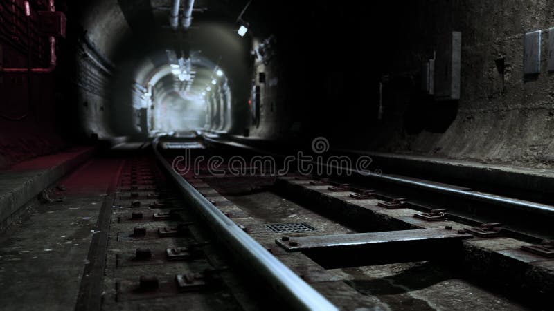 Deep Metro Tunnel Under Construction Stock Image - Image of nuclear ...