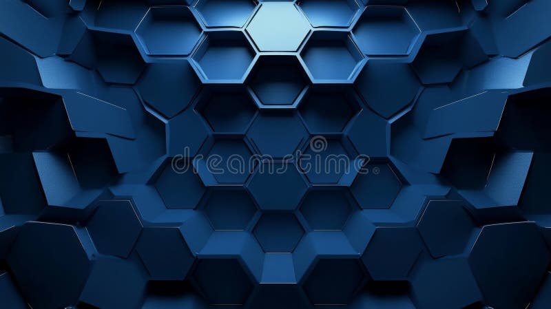 Deep Midnight Blue Textured Hexagonal Backdrop for Design Projects ...