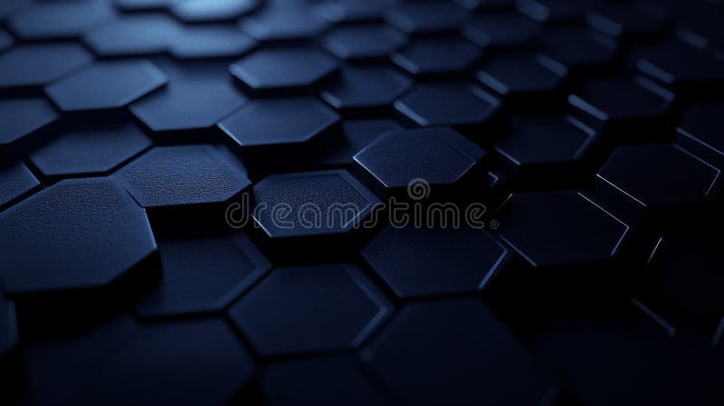 Deep Midnight Blue Textured Hexagonal Surface Background Stock ...