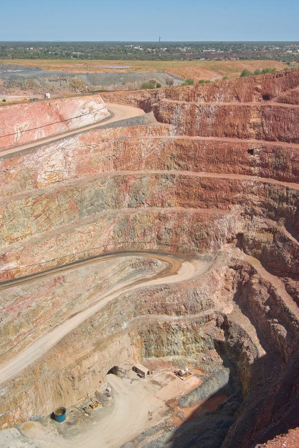 Deep Mine Hole in Rock Strata Stock Photo - Image of deep, layer: 5050746