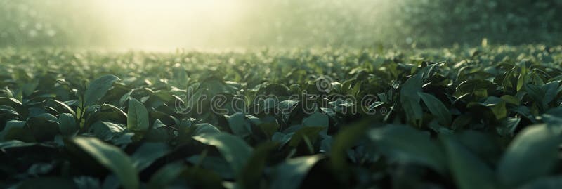 A Deep, Mist-covered Forest with Lush Greenery, High Trees, and Dense ...