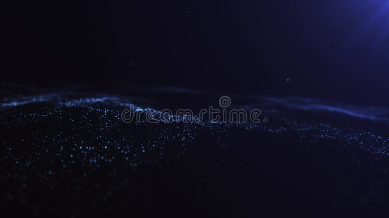 Deep Navy Blue Abstract Waves Flowing Smoothly in a Seamless 4K Loop ...