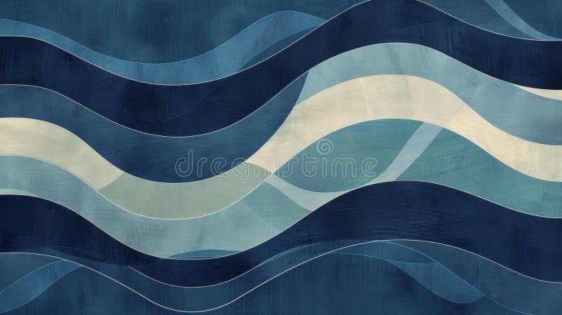 Deep Navy Lines Intersecting with Soft Pastel Waves Creating a Sense of ...