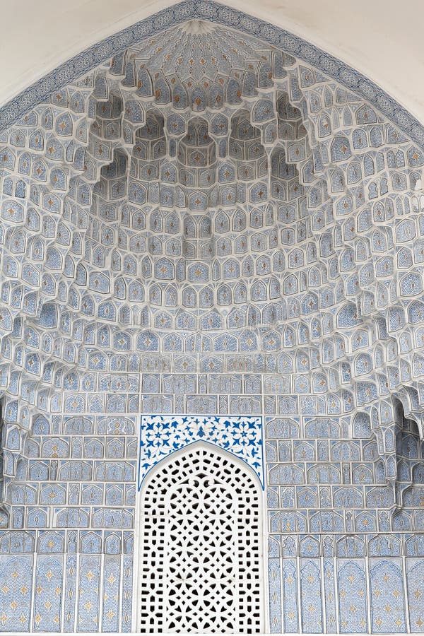 Deep Niches Decoration in Guri Amir Complex Stock Photo - Image of ...