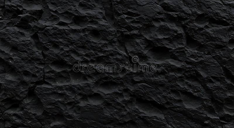 Deep Obsidian Textured Surface with Stark Shadows, Abstract Geology by ...